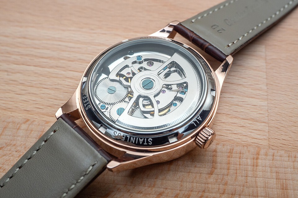 Mens Double Flywheel Open Heart Luxury Bling Skeleton Automatic ...