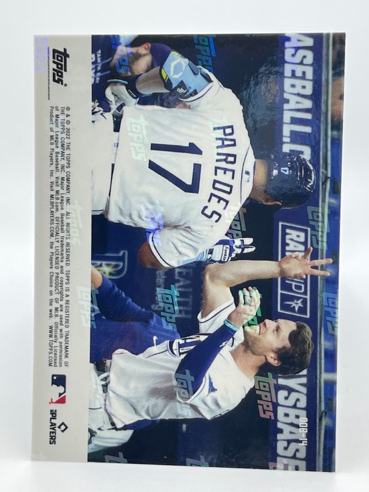 2022 Topps Now ISAAC PAREDES Rays #ODB-14 Gold Bonus Card Free Shipping ...