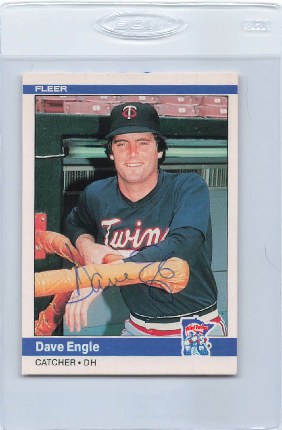 1984 Fleer #562 Dave Engle Twins Signed Auto *42932 | eBay