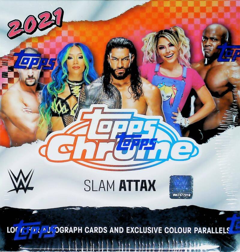 2021 TOPPS CHROME WWE SLAM ATTAX FACTORY SEALED HOBBY BOX 18 Packs | eBay