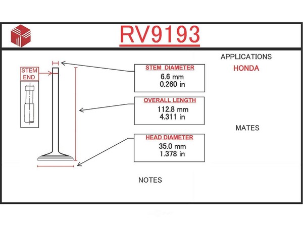 Engine Intake Valve Eng Code ED3 ITM RV9193 For Sale Online EBay engine-intake-valve-eng-code-ed3-itm-rv9193-for-sale-online-ebay