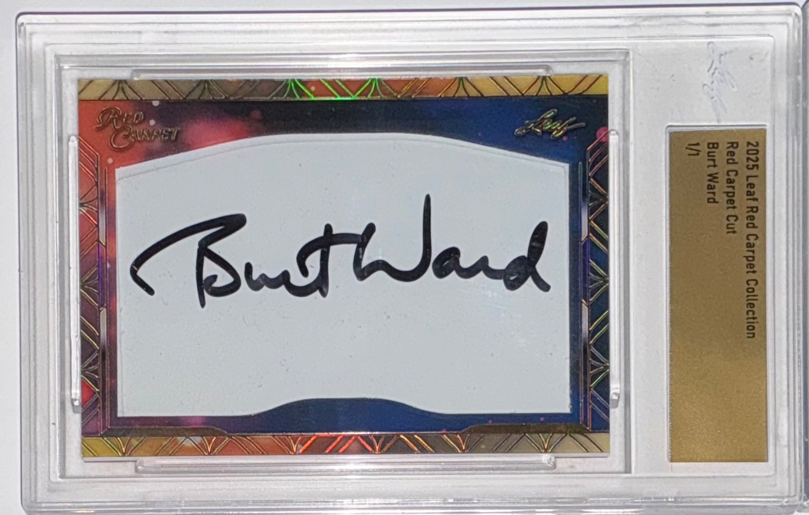 2025 Leaf Red Carpet Burt Ward Auto Autograph Cut Signature #d 1/1 ...