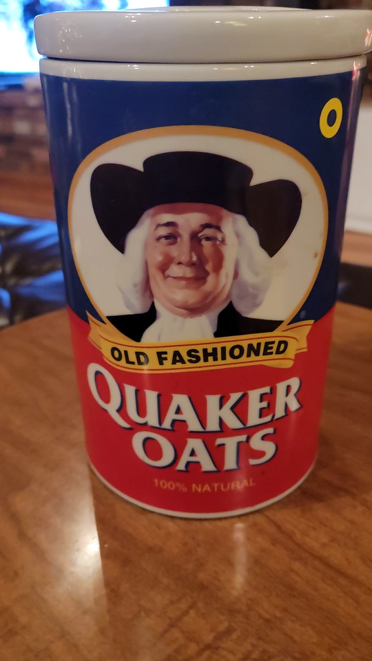 Vintage 1997 QUAKER OATS Ceramic Cookie Jar 120TH Anniversary Limited ...