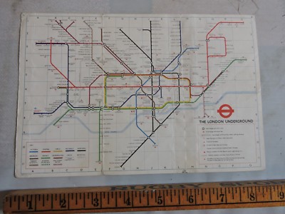 1978 London England Railway MAP RR Subway Underground Railroad Heathrow ...