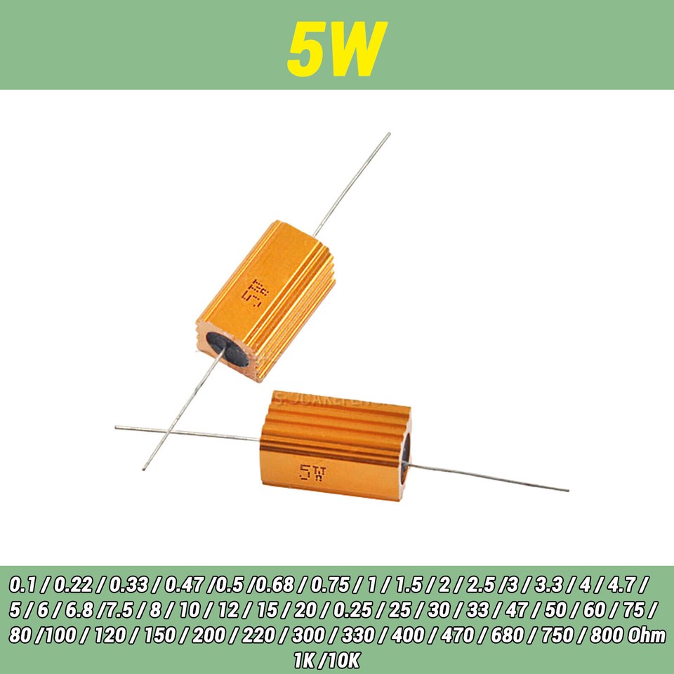 5W - 500W Watt High Power Aluminum shell Wirewound Metal Resistors 0.1Ω ...