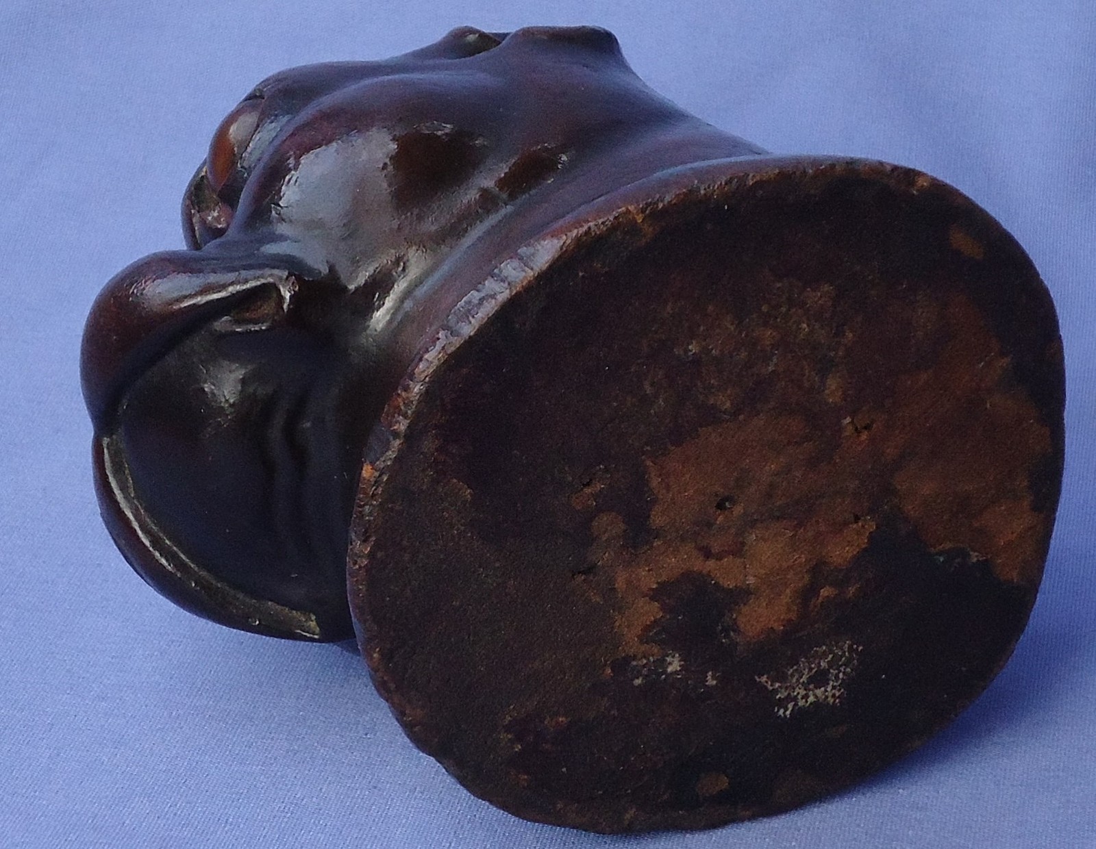 PUG PIPE HOLDER GERMANY 4" BLACK FOREST CARVED WOOD DOG FIGURINE | eBay