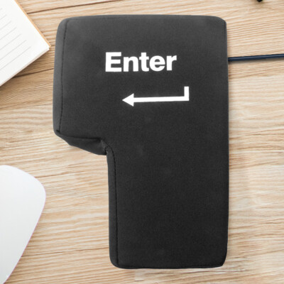 USB Hand Big Enter Return Key Decompression Soft Pillow Button Offices ...