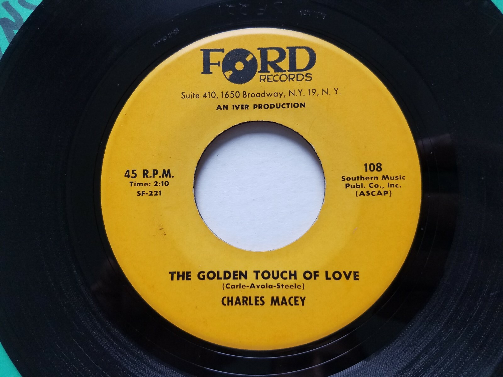 CHARLES MACEY - The Golden Touch Of Love / Wherever I Wander 1963 ...