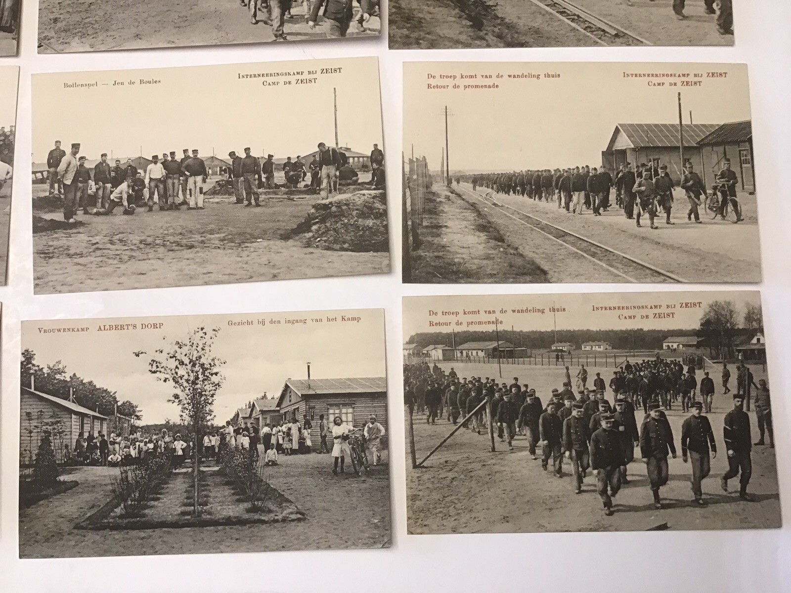 Camp de ZEIST MILITARY INTERNMENT CAMP WW1 NETHERLANDS POSTCARDs Lot Of ...