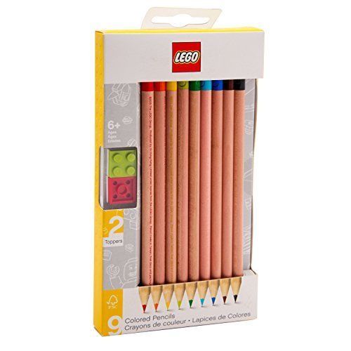 9 LEGO Colored Pencils With 2 LEGO Toppers for sale online | eBay