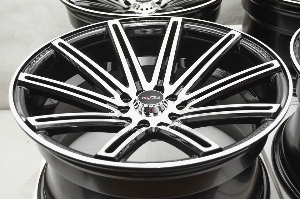 17x9 Black Polish Wheels Rims Ford Mustang Honda Accord Civic Toyota ...