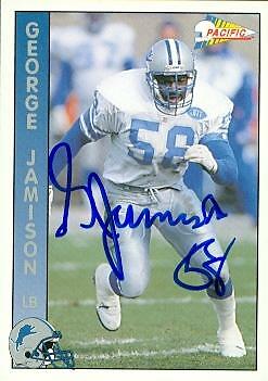 George Jamison autographed Football Card (Detroit Lions) 1992 Pacific ...