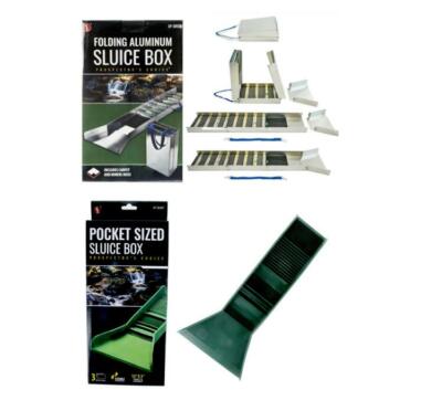 SE 50" Folding Aluminum Sluice Box Plus POCKET PLASTIC SLUICE BOX | eBay