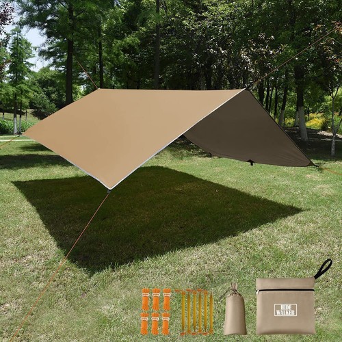 Waterproof Tent Tarp Rain Fly Cover Outdoor Camping Sun Shelter Canopy ...
