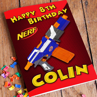 Nerf N-Strike Elite Alpha Trooper Blaster PERSONALISED Birthday Card ...