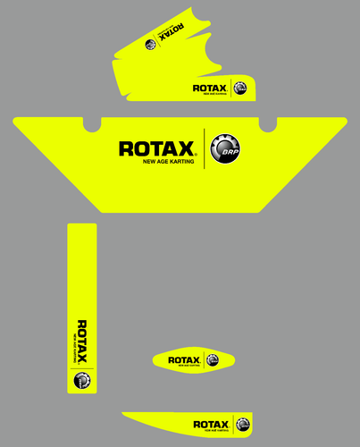 FLUORESCENT YELLOW EUROPEAN STYLE ROTAX RADIATOR STICKER KIT - KARTING ...