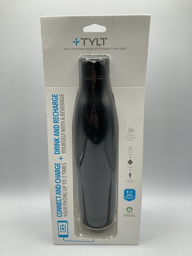 New Sealed TYLT All-In-One Water Bottle and Portable Power Bank (5700mAh) Black | eBay