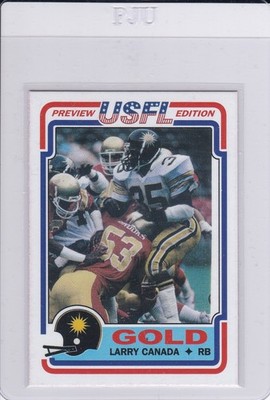 2022 RetroCards Custom 1983T USFL Denver Gold FB Card Larry Canada ...