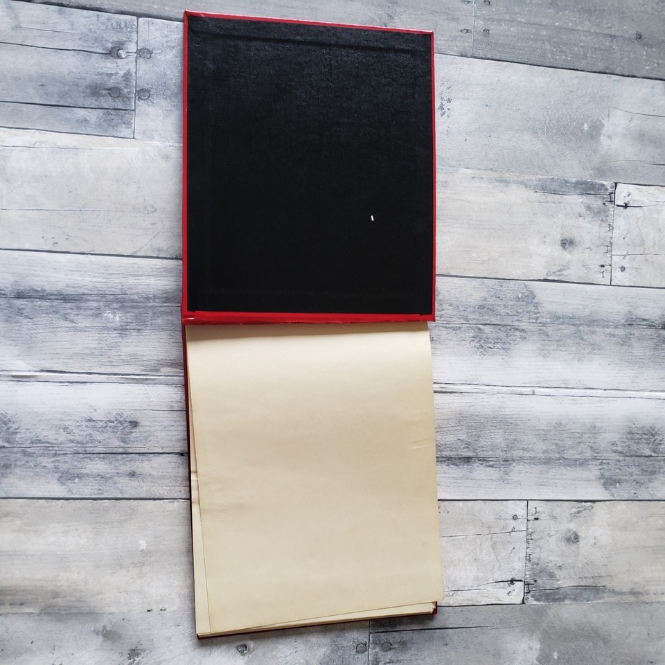 Vintage - Chi Omega Gold Embossed Crest on Red Cover - Empty Scrapbook ...