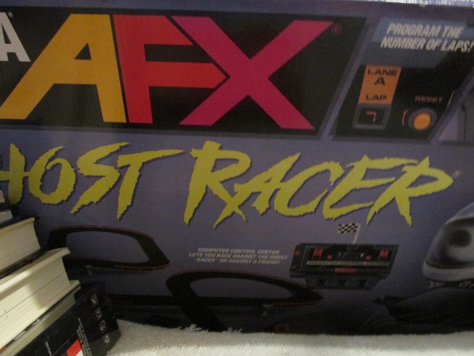 Vintage Aurora AFX Tomy Ghost Racer Corvette HO slotcars Red #8 and ...