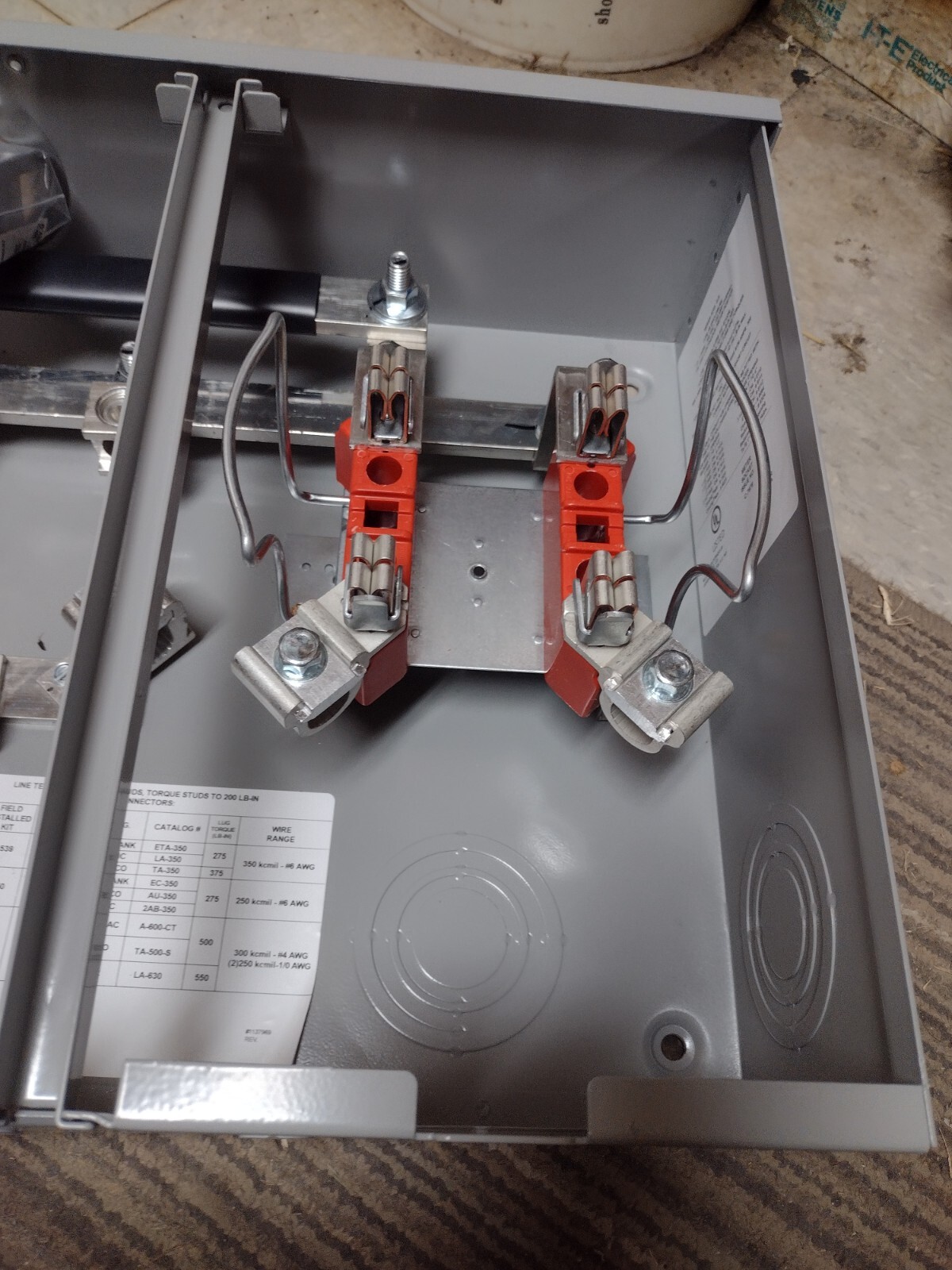 MILBANK U1252-REL-K1 RINGLESS METER SOCKET 2 POSITIONS 200 AMP 1PHASE ...