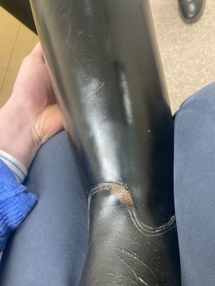 Vintage Mens Size UK 10 Black English Leather Hunting / Riding Boots ...