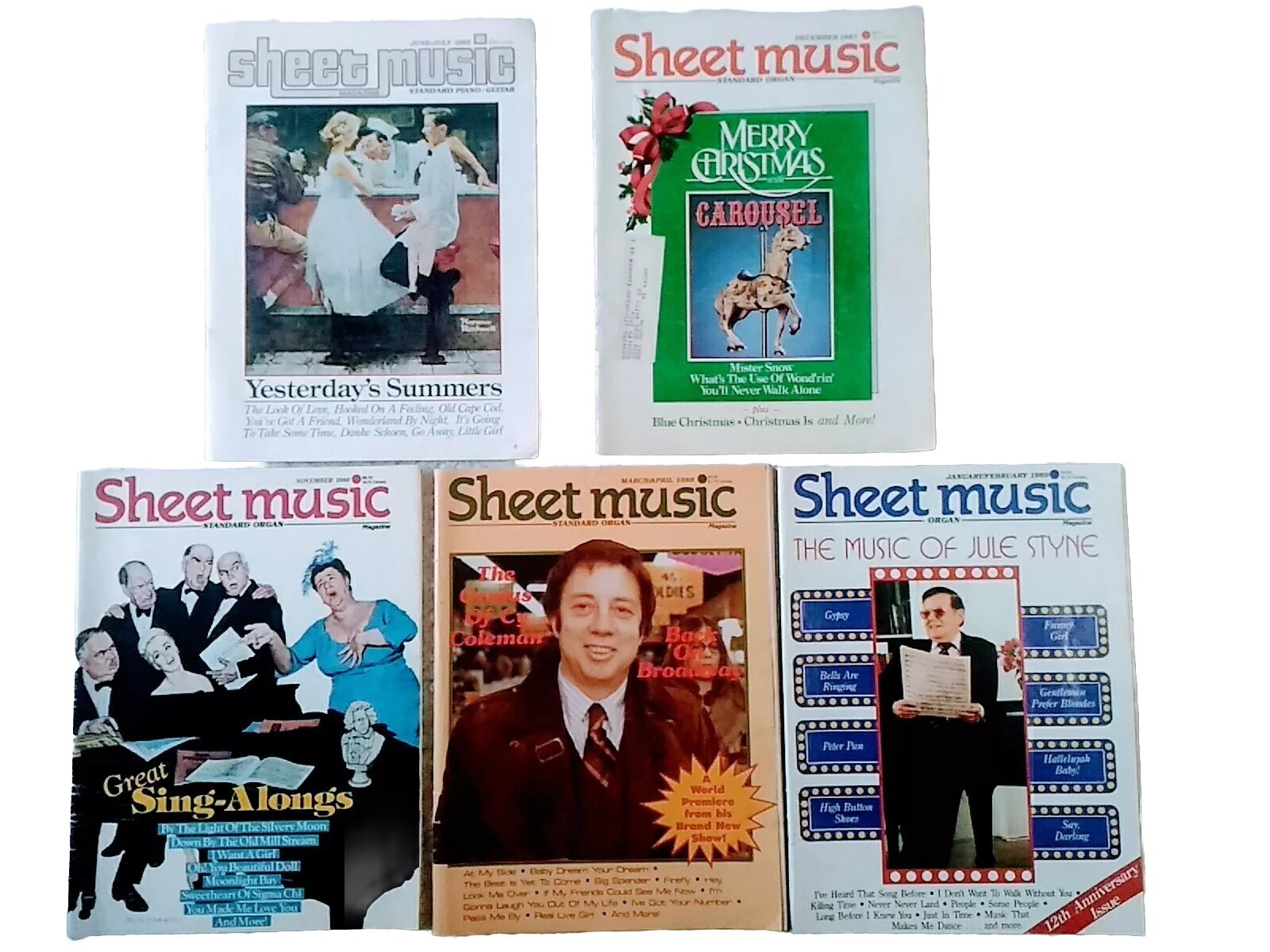 Lot Of 5 Sheet Music Magazines 1985-1989 Standard Organ | eBay