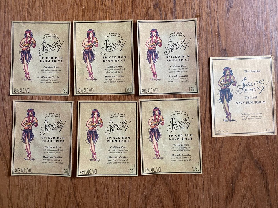 Sailor Jerry Rum Labels Flash Art Pinup Girls Tattoo Lot of 7 | eBay