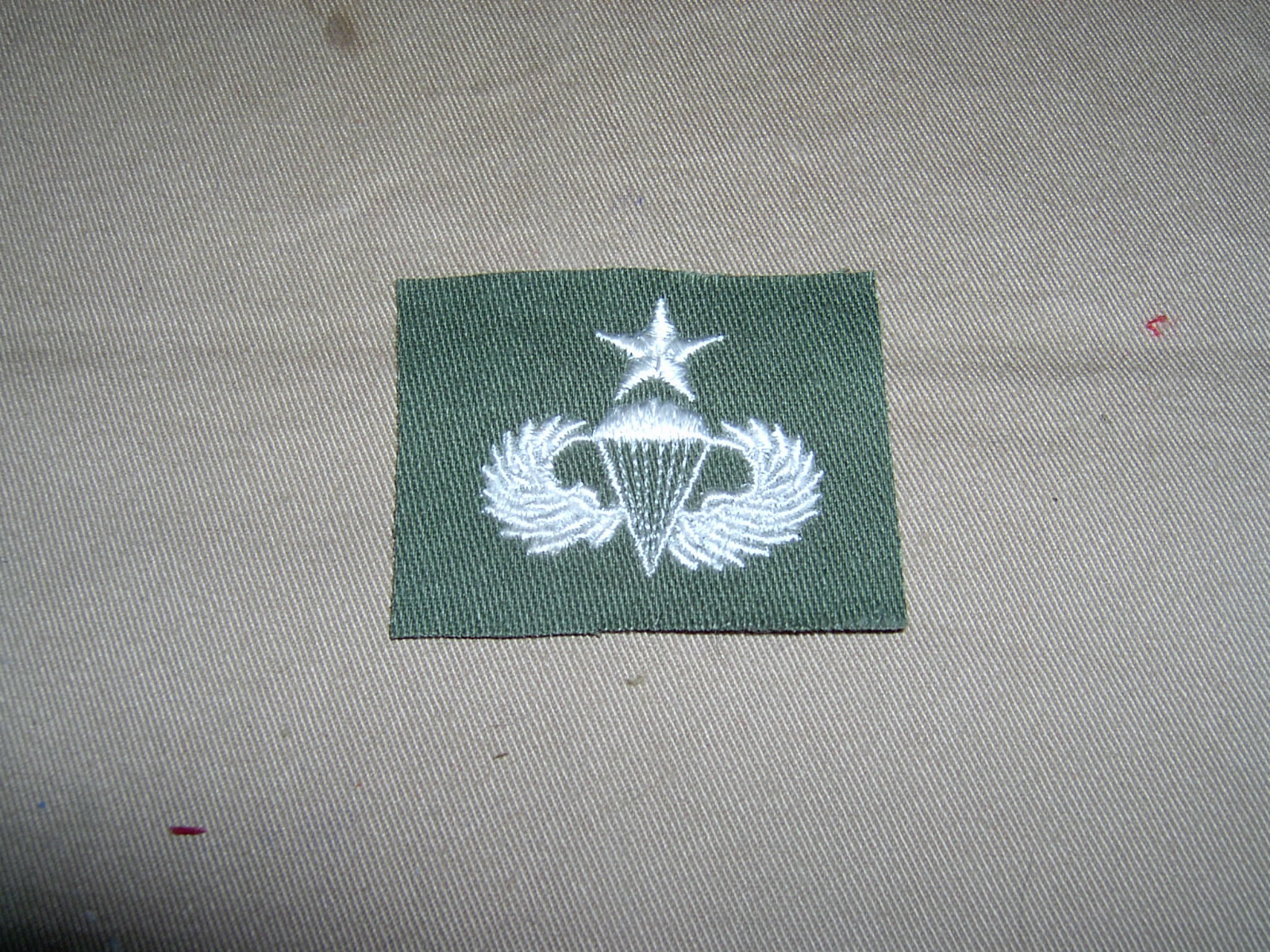 US Army Airborne wings with combat jump star on OD twill | eBay