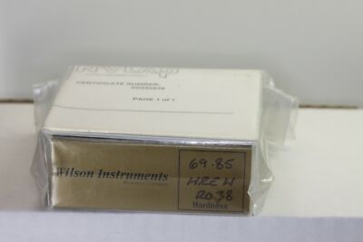 WILSON ROCKWELL HARDNESS TEST BLOCK 69.85 HRE W R 0.38 | eBay