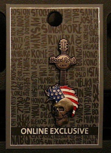 2019 HARD ROCK CAFE ONLINE EXCLUSIVE 3D USA PUNK Mohawk SkuLL Guitar ...