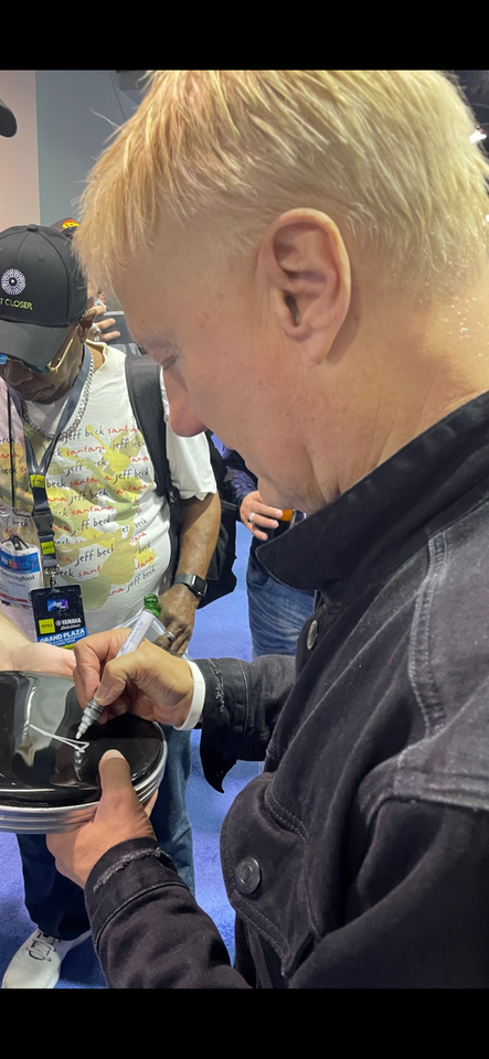 GFA David Lee Roth's Drummer GREGG BISSONETTE Signed 10" Drumhead G11 ...