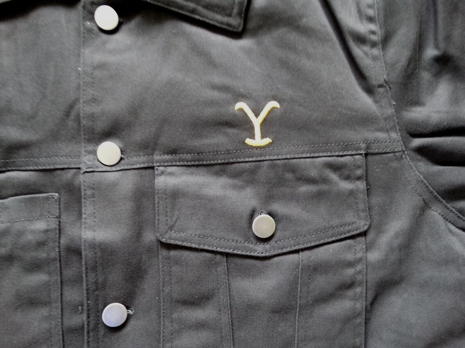 Yellowstone TV Logo Dutton Ranch Officially Licensed Black Button Down ...