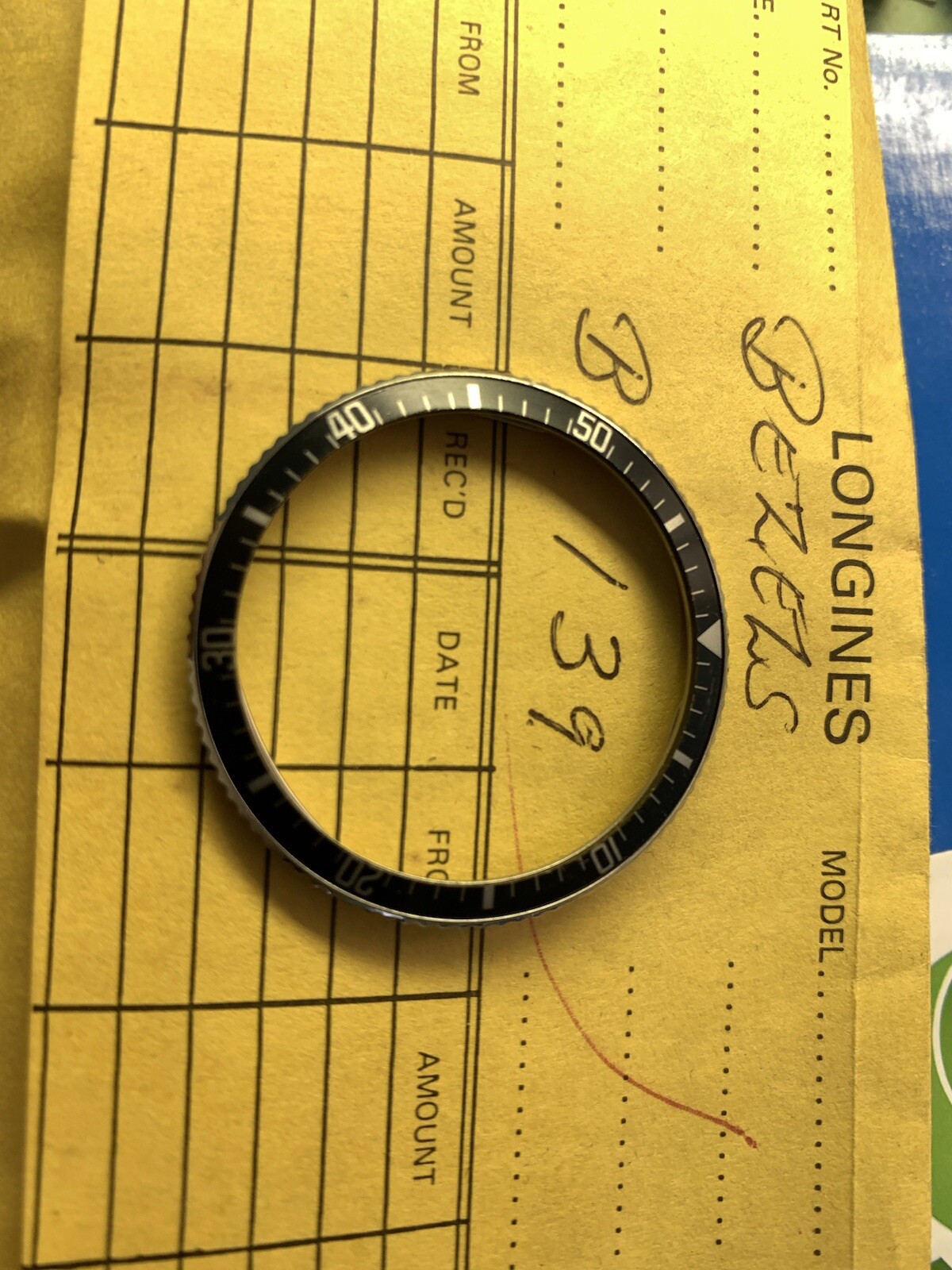 Bulova Bezel Ring B139 Man Original NOS For size367mm outsize 309mm ...
