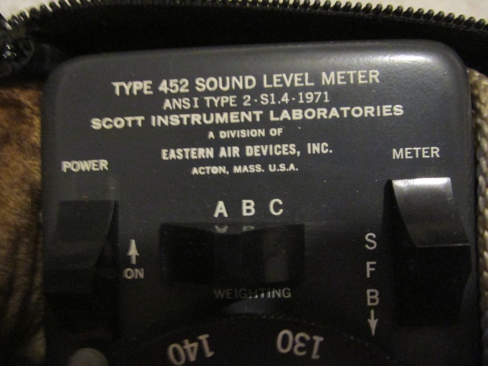 Nicholson Scott Instrument Laboratories Type 452 Sound Level Meter ...