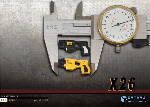 ZYTOYS ZY2009EX26 1/6 Taser Gun Pistol Yellow Weapon Model Fit 12in ...