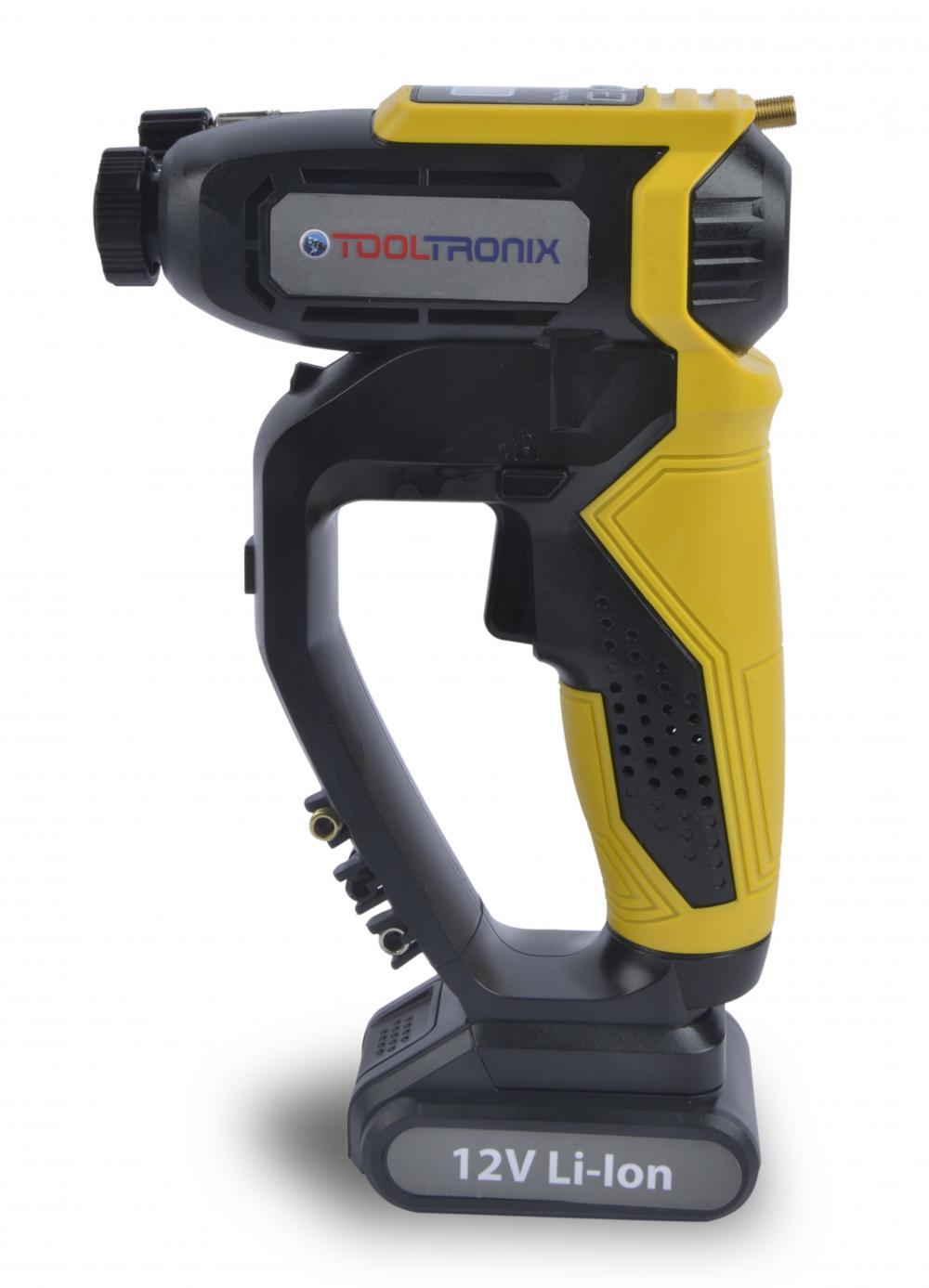 ToolTronix Digital Tyre Inflator Cordless Handheld Air Compressor ...