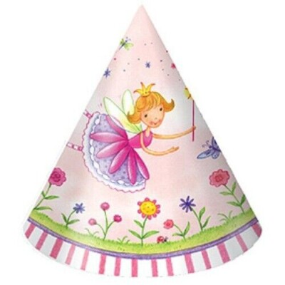 Enchanted Garden Fairy Princess Flowers Birthday Party Hats Child Size ...