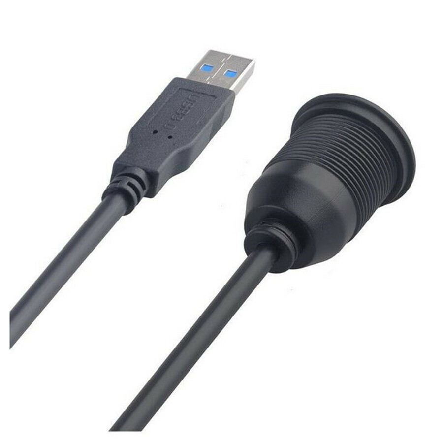 Black 1m / 3ft USB 1.1 and USB 2.0 Extension Lead Cable for Car SUV ...