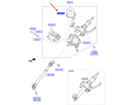 HYUNDAI SANTA FÉ MK3 DM Steering Column Motor Assy 563302W000 NEW ...