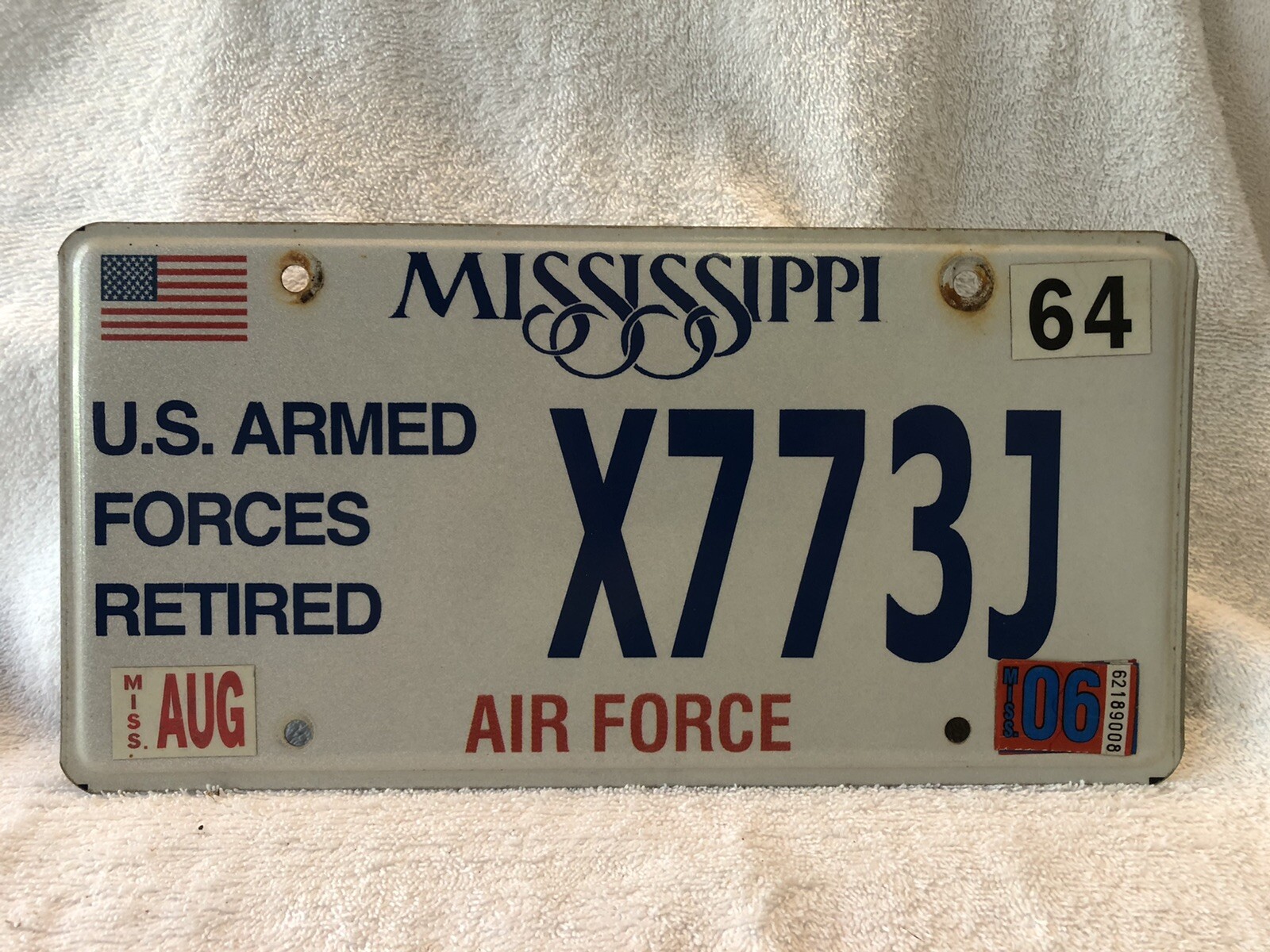 2006 Mississippi Armed Forces Air Force Veteran License Plate | eBay