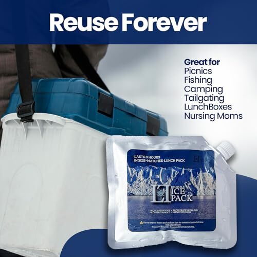 Chill Ice Packs - Pack of 5 - Reusable Freezer Packs - Ideal for ...