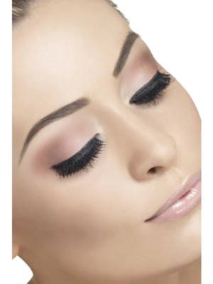 Eyelashes With Net Ladies Black Lashes Fancy Dress Make Up Accessory | eBay