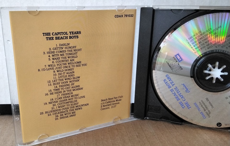 THE BEACH BOYS - THE CAPITOL YEARS Capitol Rec CDAX 791032 AUS 25 Hits ...