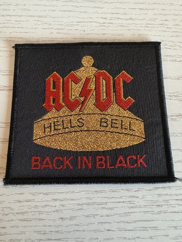 ACDC Back In Black Hells Bells Glitter Woven Sew On Patch - Officially Licensed | eBay