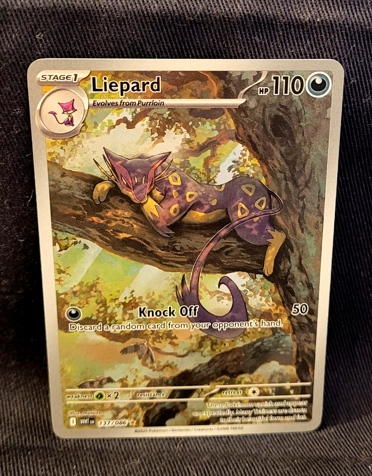 Liepard 137/086 IR Illustration Rare Pokemon Black Bolt White Flare ...