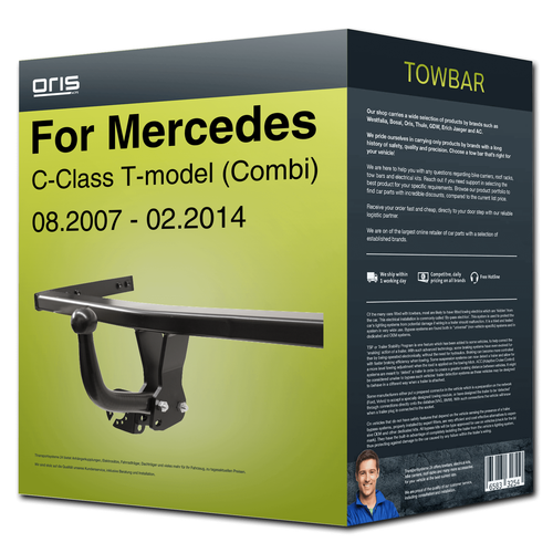 Towbar fixed ›for MERCEDES C-Class T-model (Combi) 08.2007-02.2014 Oris ...