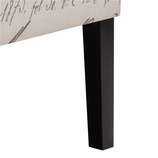 Dining Chair Contemporary Tub Chair Letter Print Wooden Legs Soft ...