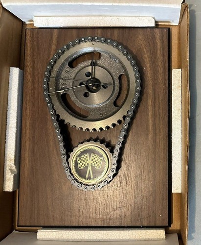 Vintage Gear & Timing Chaing Checkered Flag Hanging Wall Clock | eBay