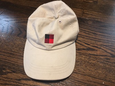 Woolrich Embroidered Adjustable Tan With Red Logo Dad Hat Baseball Cap ...